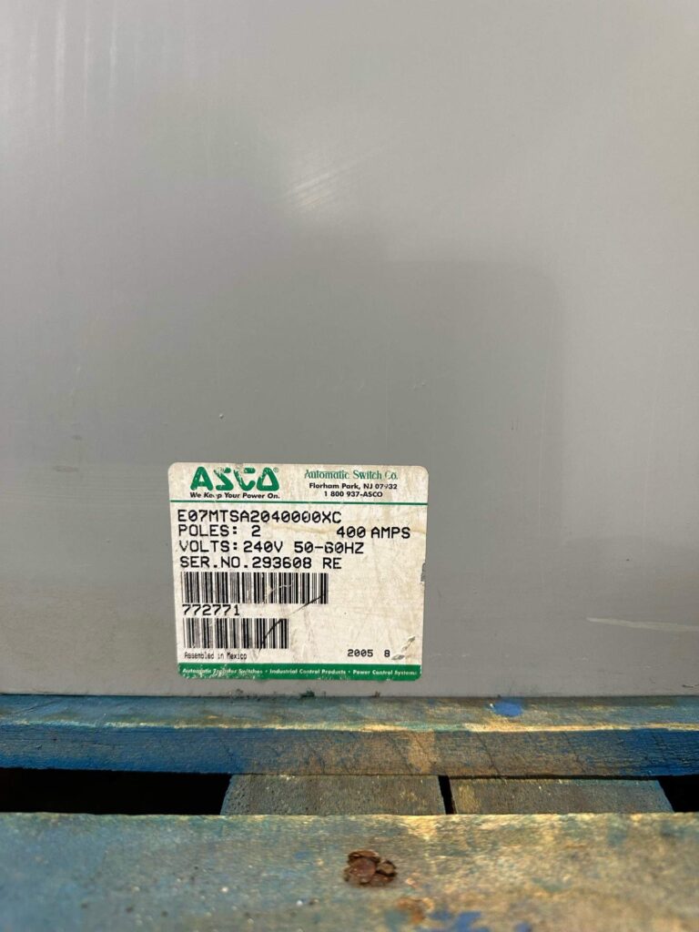 ASCO 7000 Series 400A 240V Manual Transfer Switch | CI Group