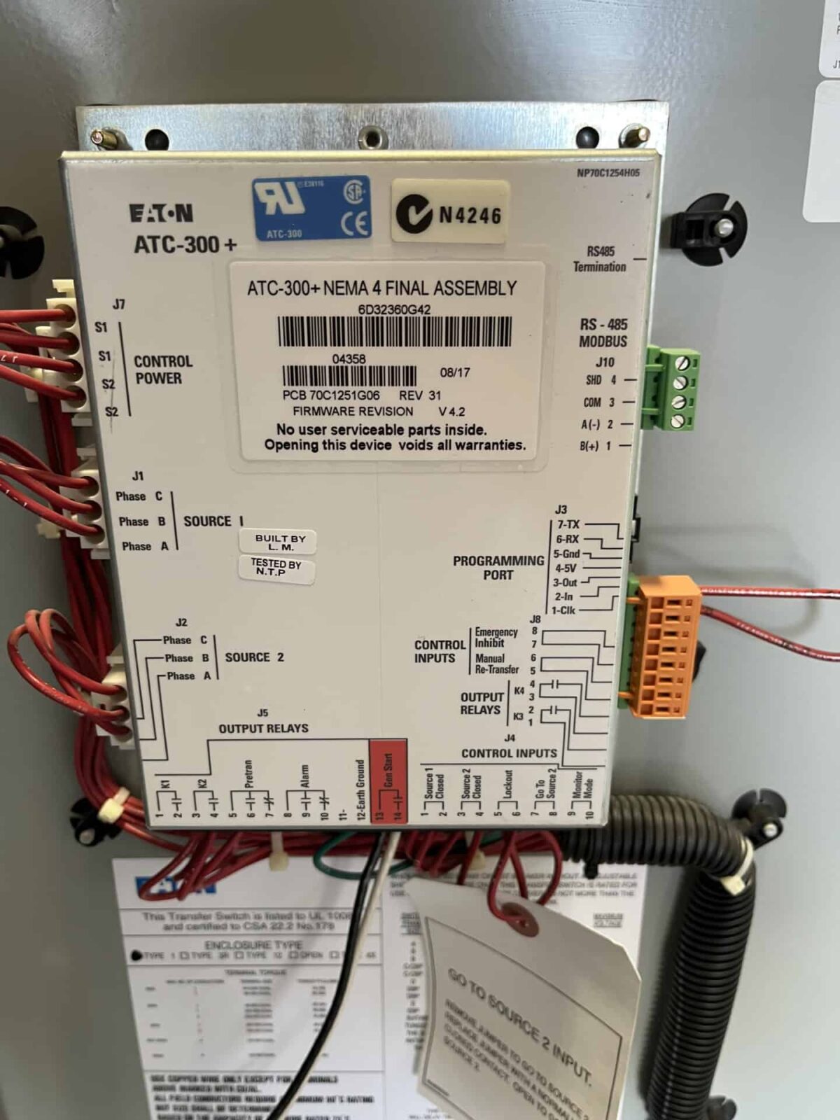 Eaton 100A 480V Automatic Transfer Switch | CI Group