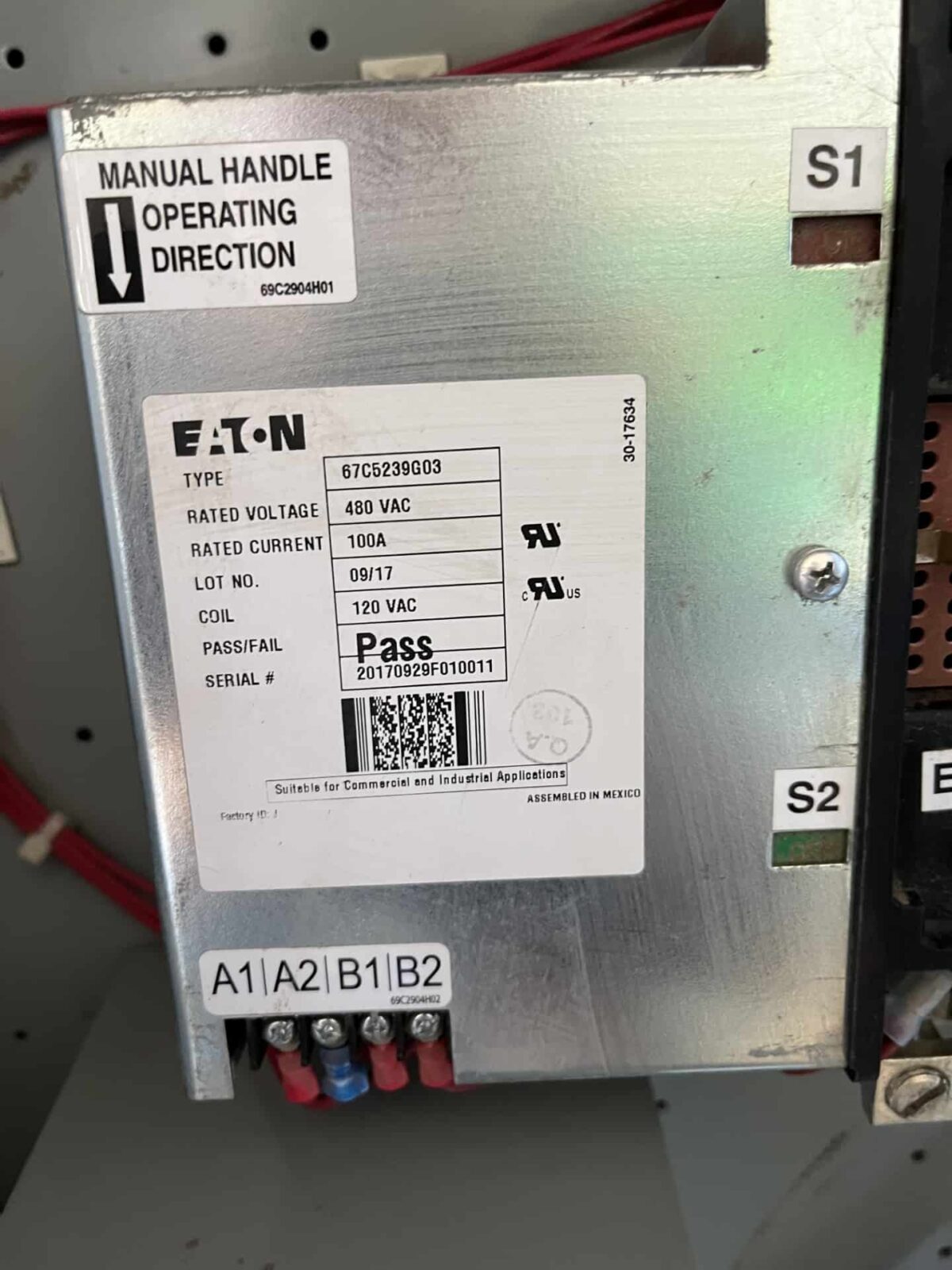 Eaton 100A 480V Automatic Transfer Switch | CI Group