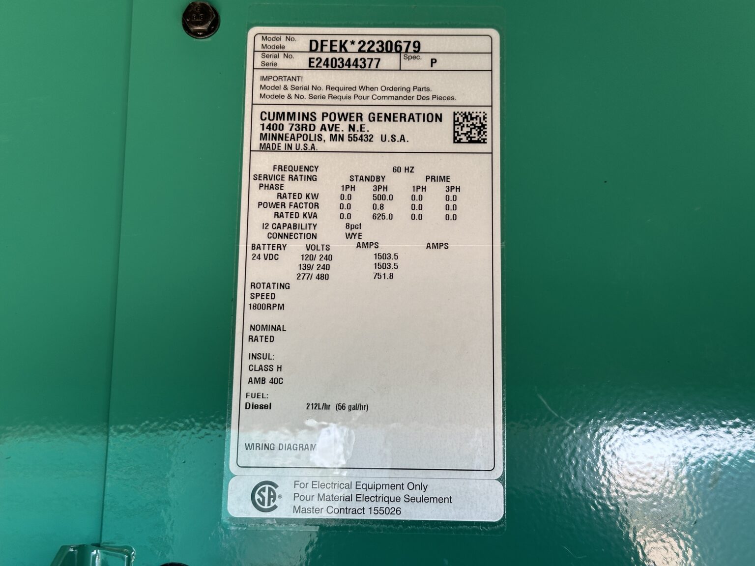 New Cummins DFEK 500 KW Sound Attenuated Diesel Generator Set | CI Group
