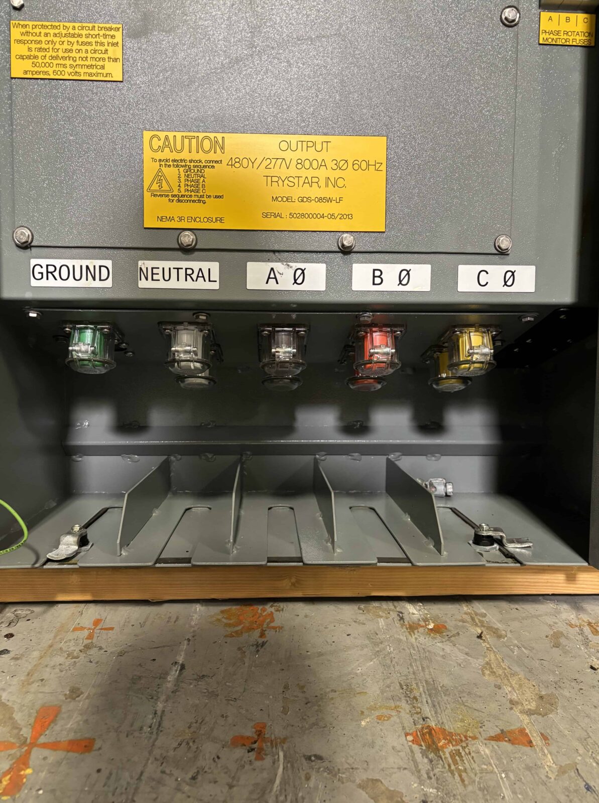 Trystar 800A 480V Generator Docking Station With Camlocks | CI Group