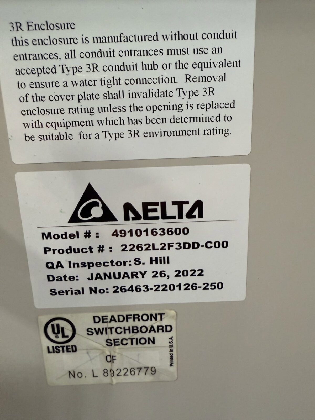 Delta 200A Single Phase NEMA3R Outdoor Manual Generator Transfer Switch ...